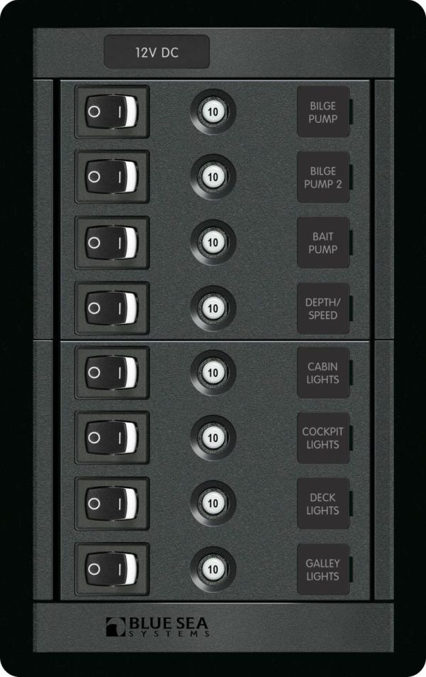 BLUE SEA - Panel 360 DC 8 Pos Sw CLB | Mörer Schiffselektronik